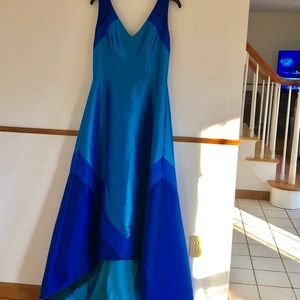 Theia | Dresses | Caribbean Blue Prom Gown | Poshmark